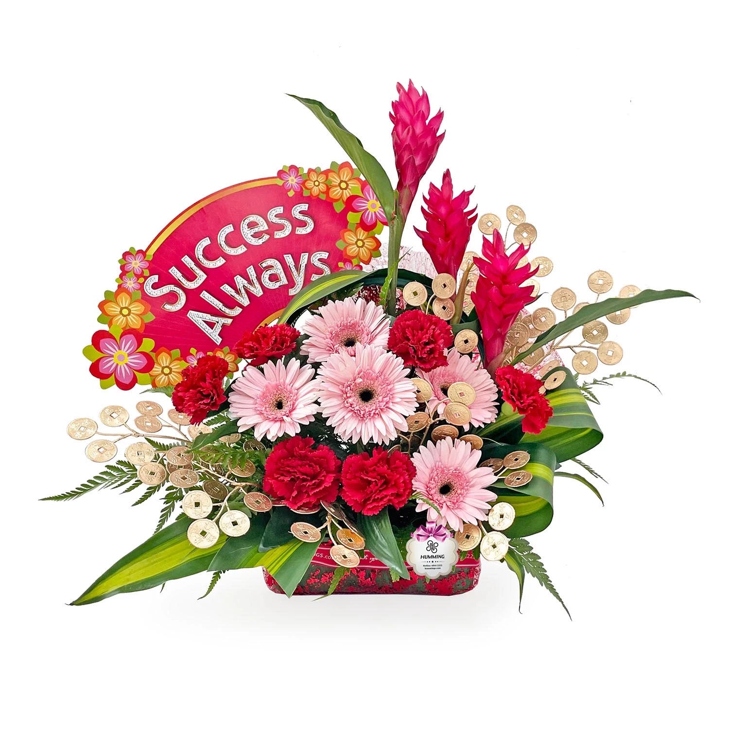 Blooms of Success Congratulatory Table Flowers – Humming Flowers ...